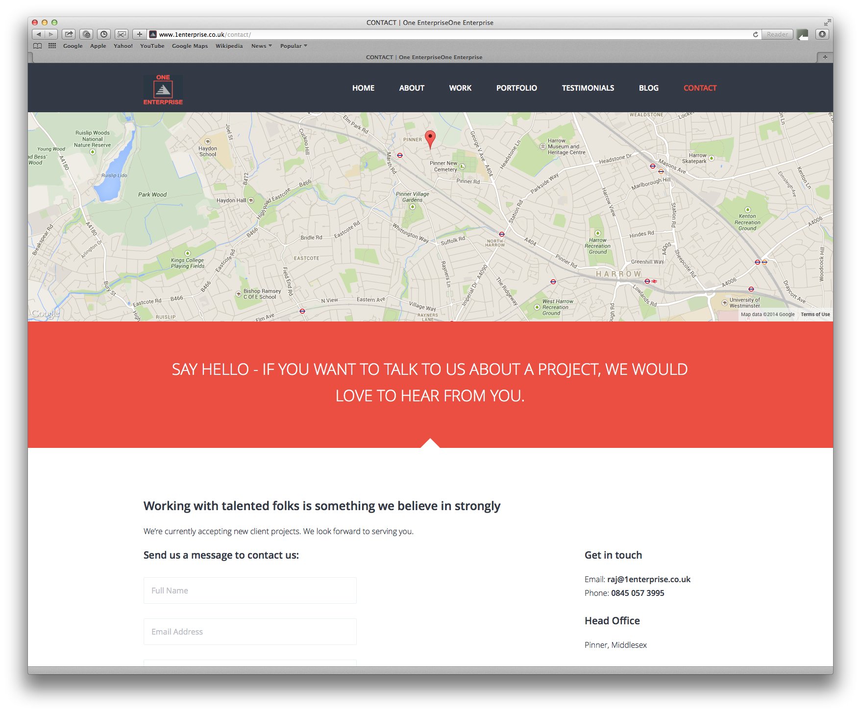 Waiting for the One Enterprise Website
